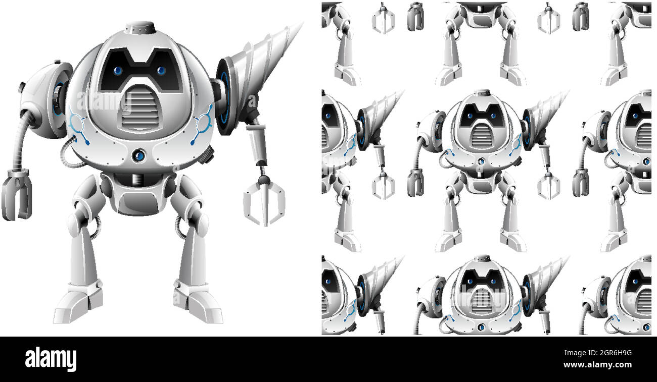 Robot repeat pattern Stock Vector Images - Alamy
