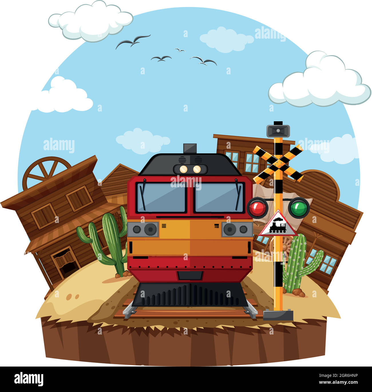 Town western Stock Vector Images - Alamy