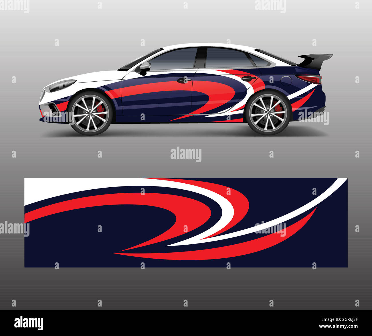 Car Stickers Design For Red Car