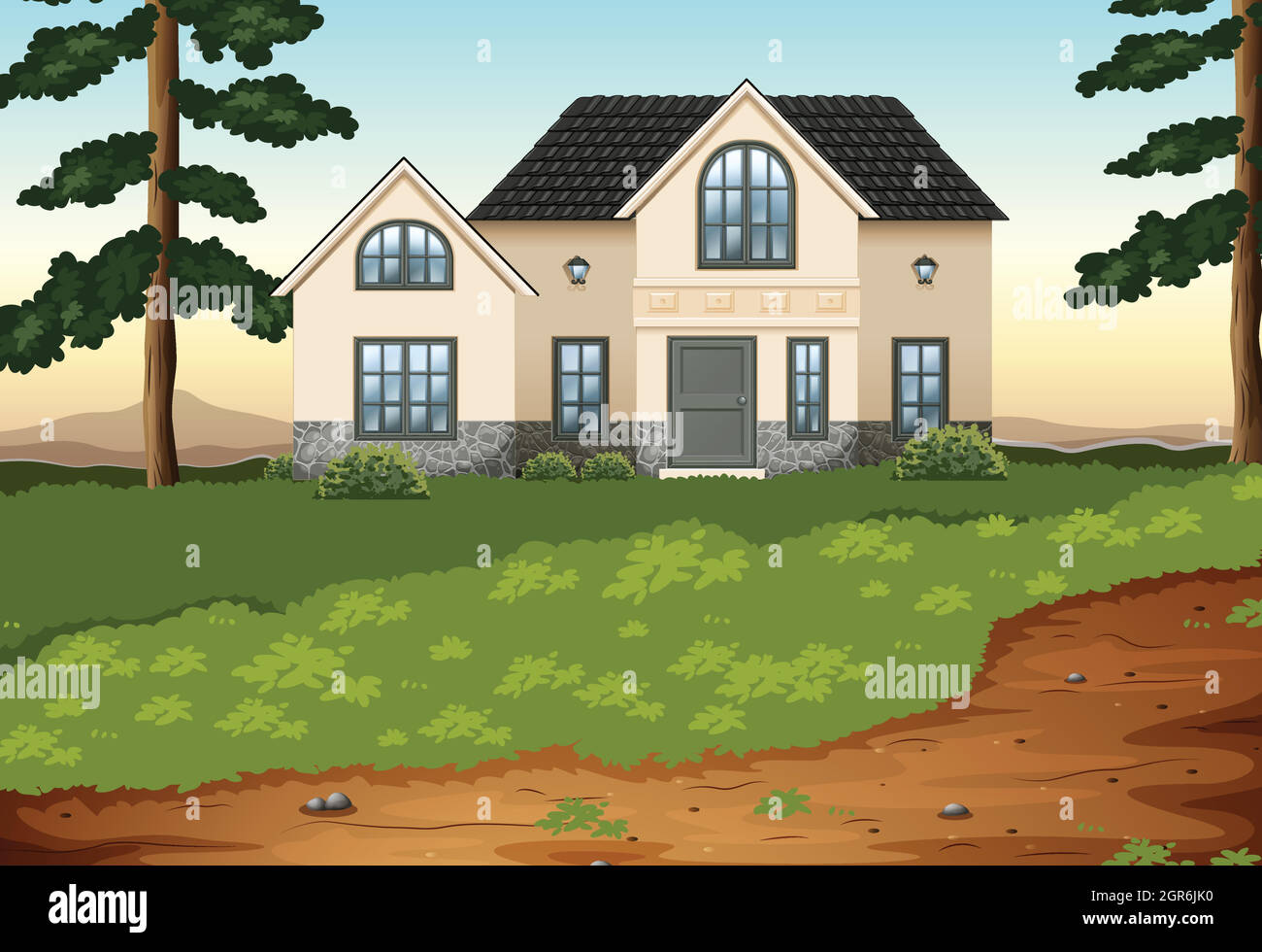 Single family house Stock Vector Images - Alamy