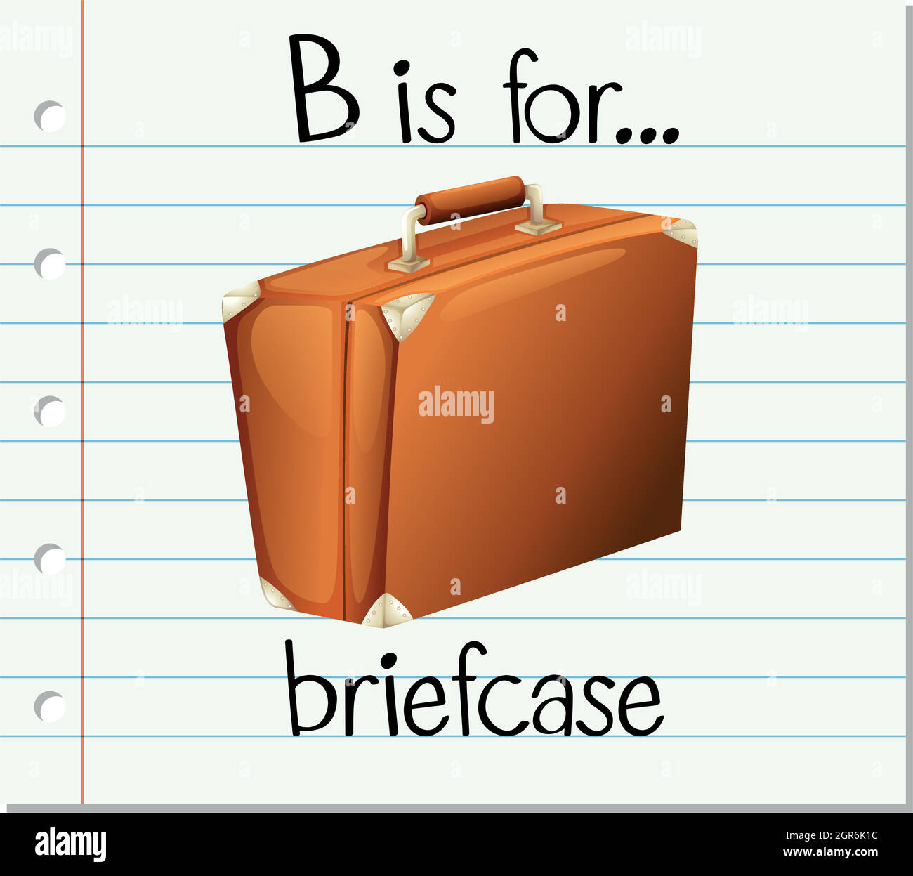 Flashcard letter B is for briefcase Stock Vector Image & Art - Alamy