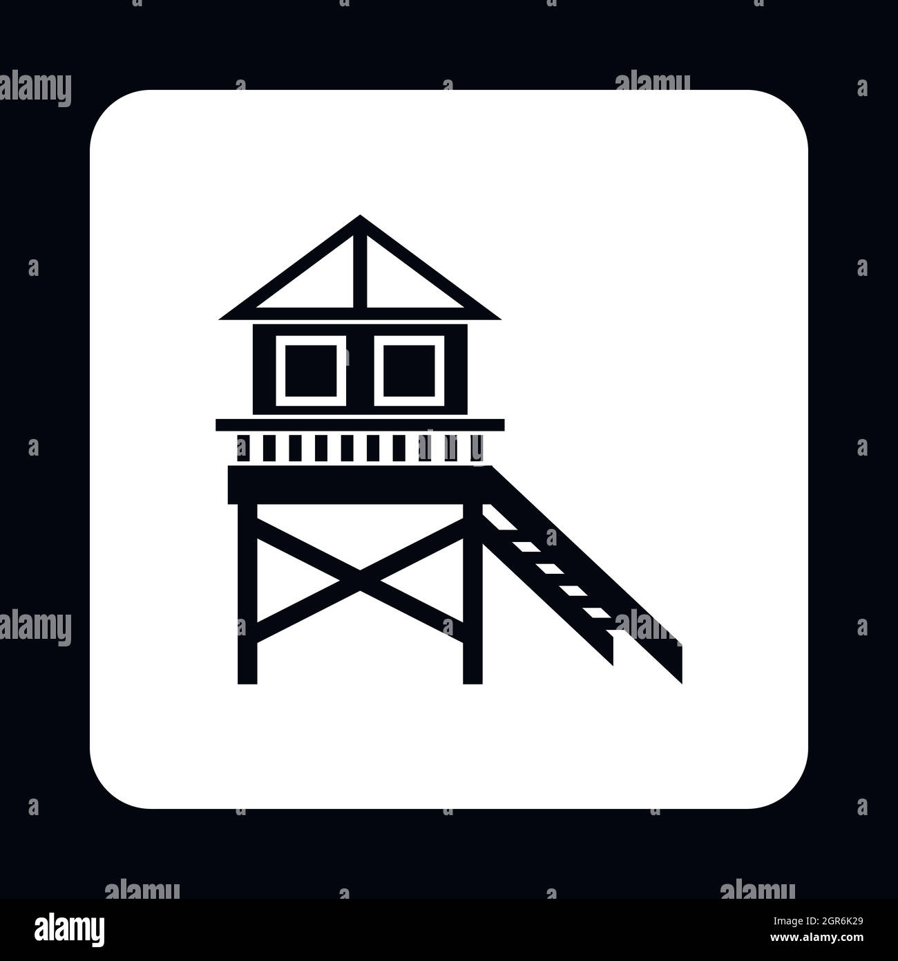 Rescue booth on beach icon, simple style Stock Vector Image & Art - Alamy