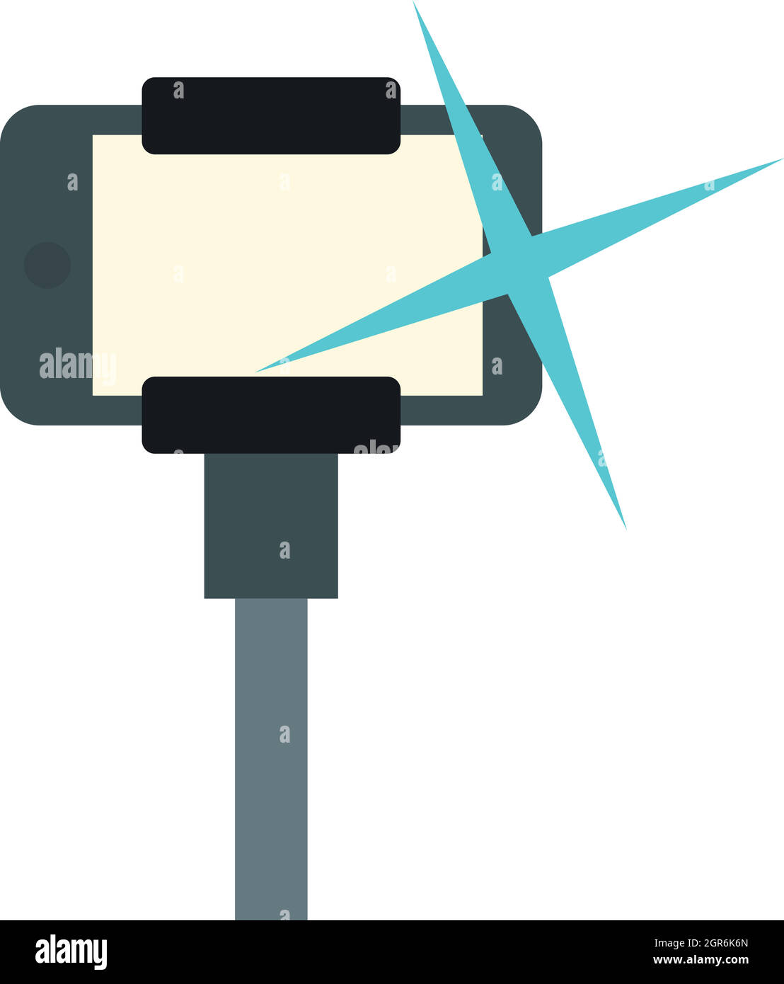 Selfie stick icon black Cut Out Stock Images & Pictures - Alamy