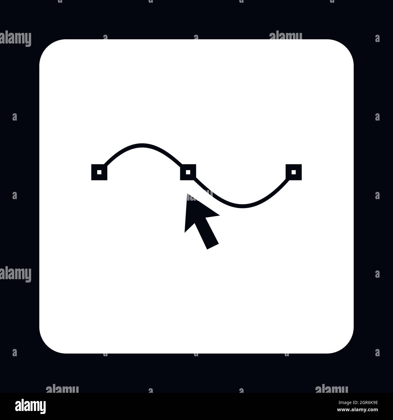 Drawing the curve icon, simple style Stock Vector Image & Art - Alamy