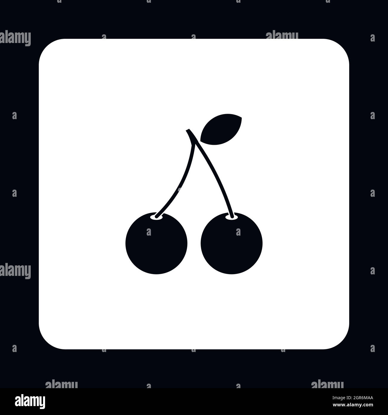Cherry icon, simple style Stock Vector Image & Art - Alamy