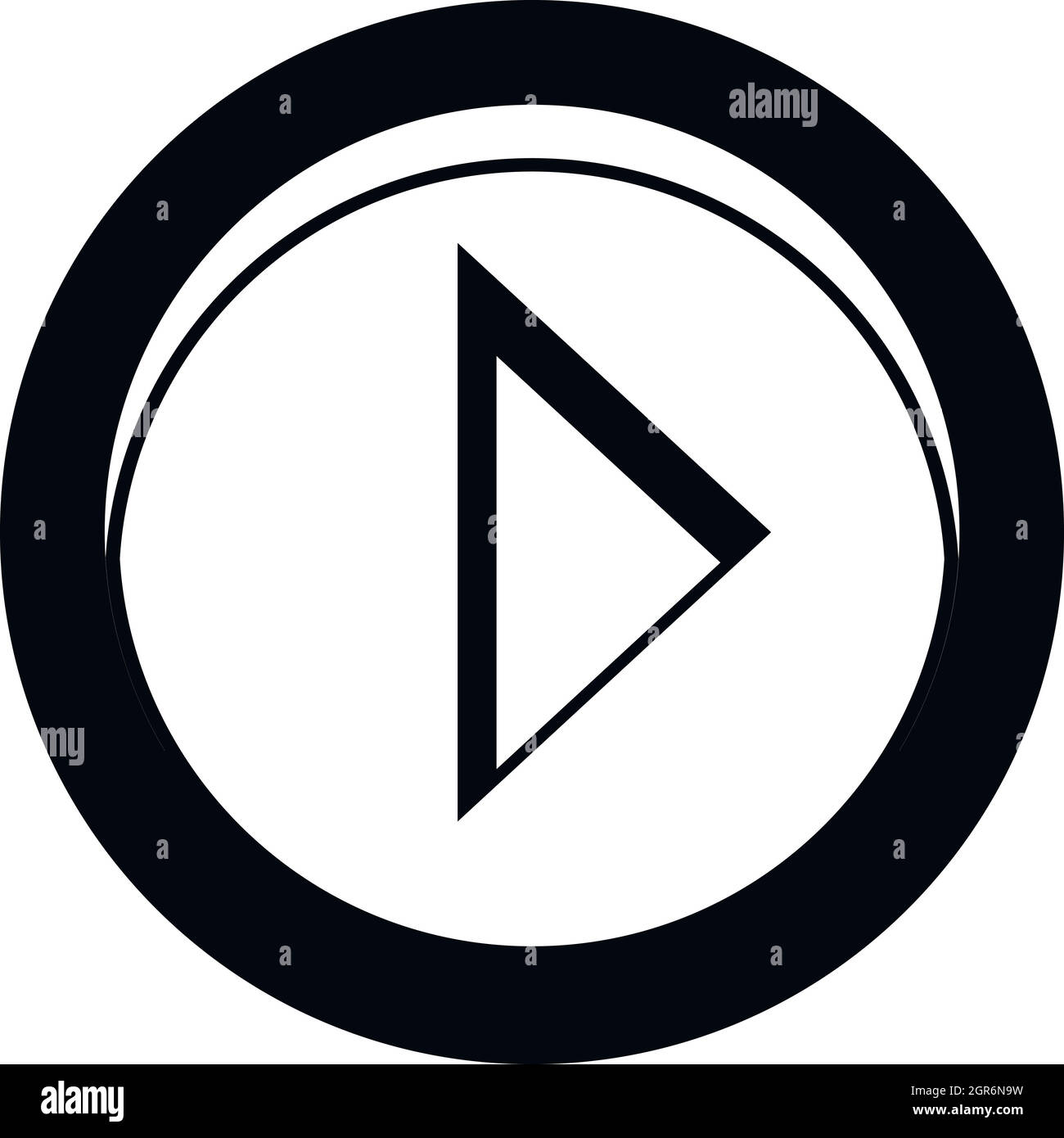 Cursor to right in circle icon, simple style Stock Vector Image & Art ...