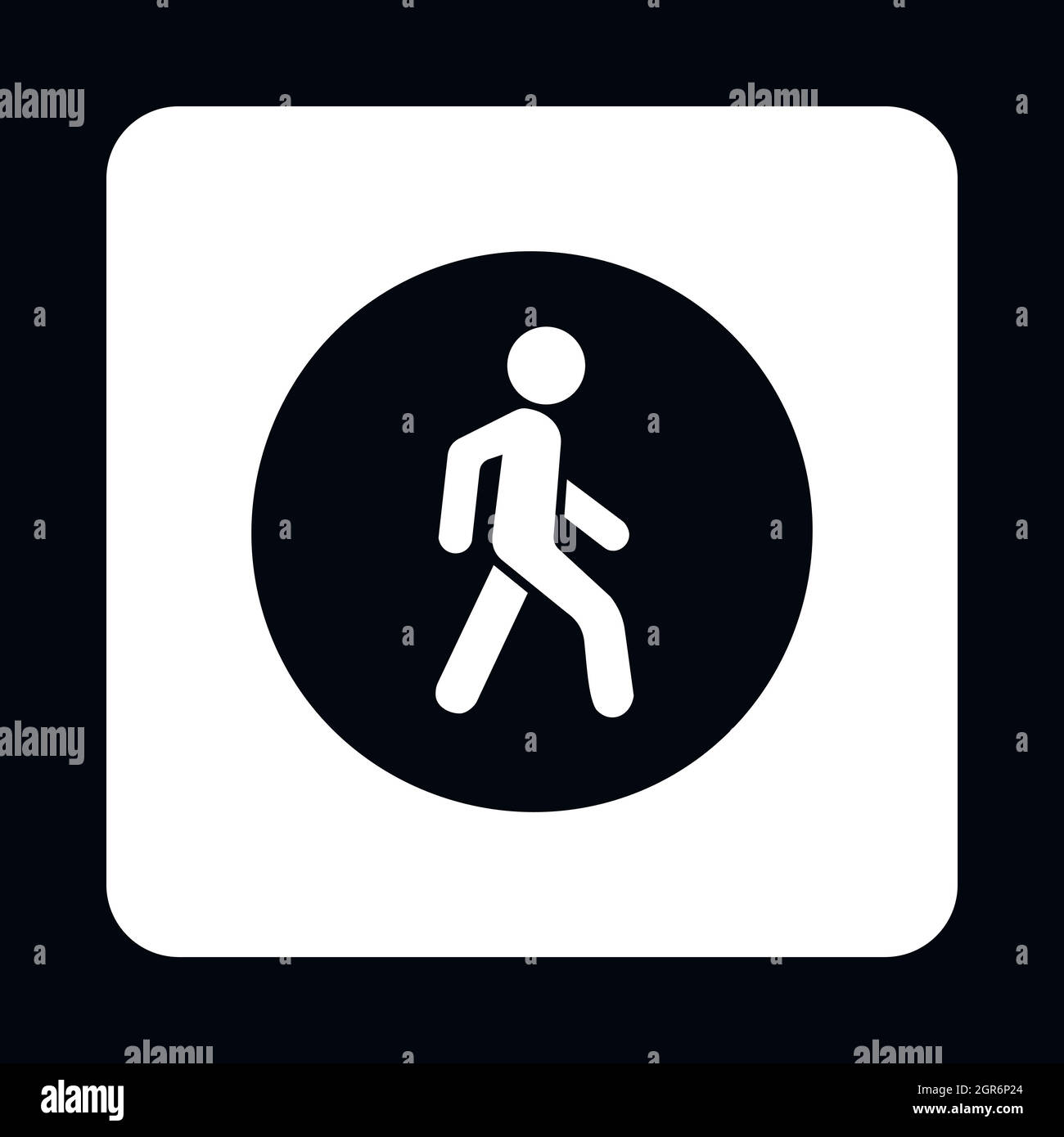 Stop sign on pedestrian Stock Vector Images - Alamy