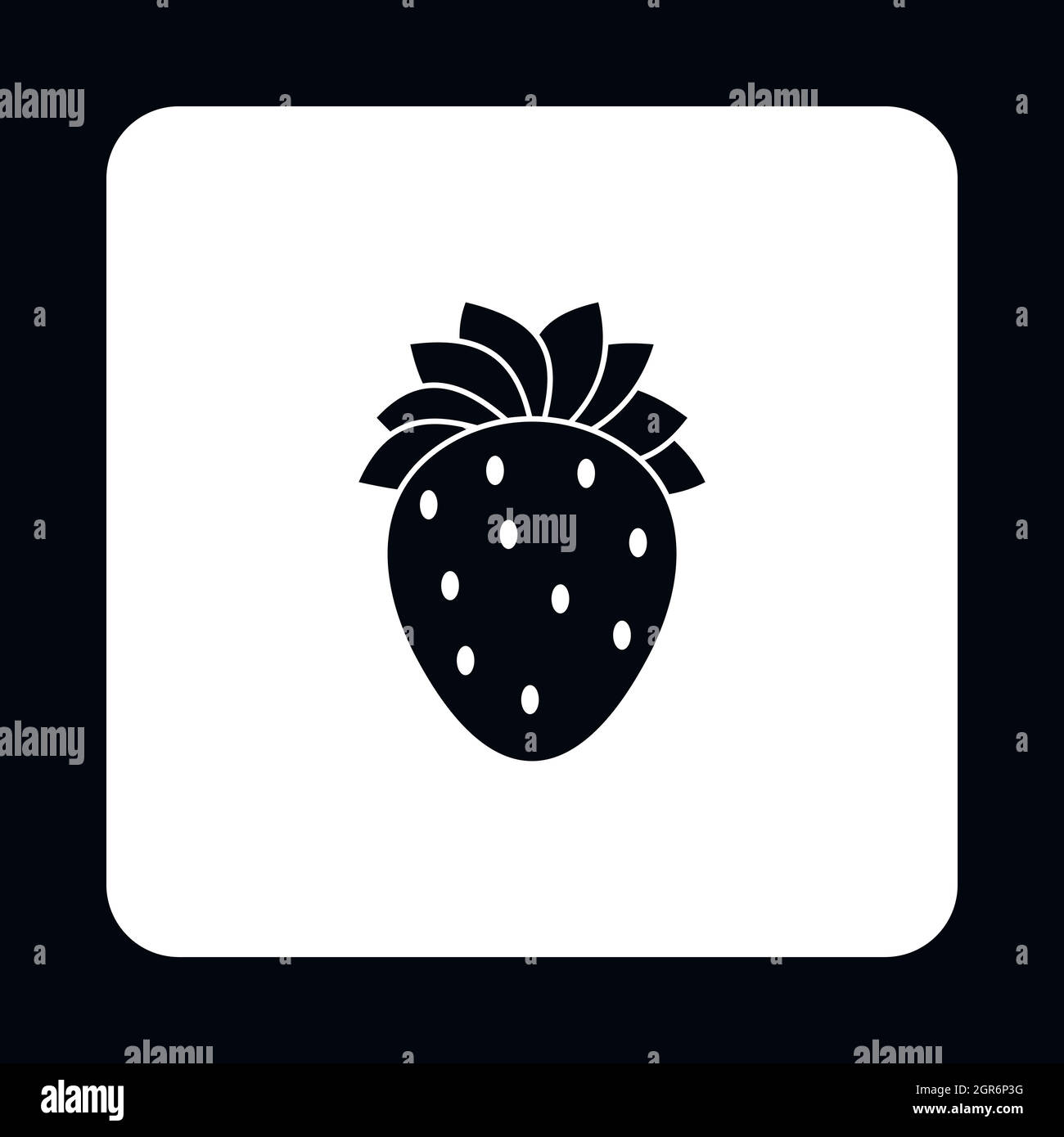 Strawberry icon, simple style Stock Vector Image & Art - Alamy