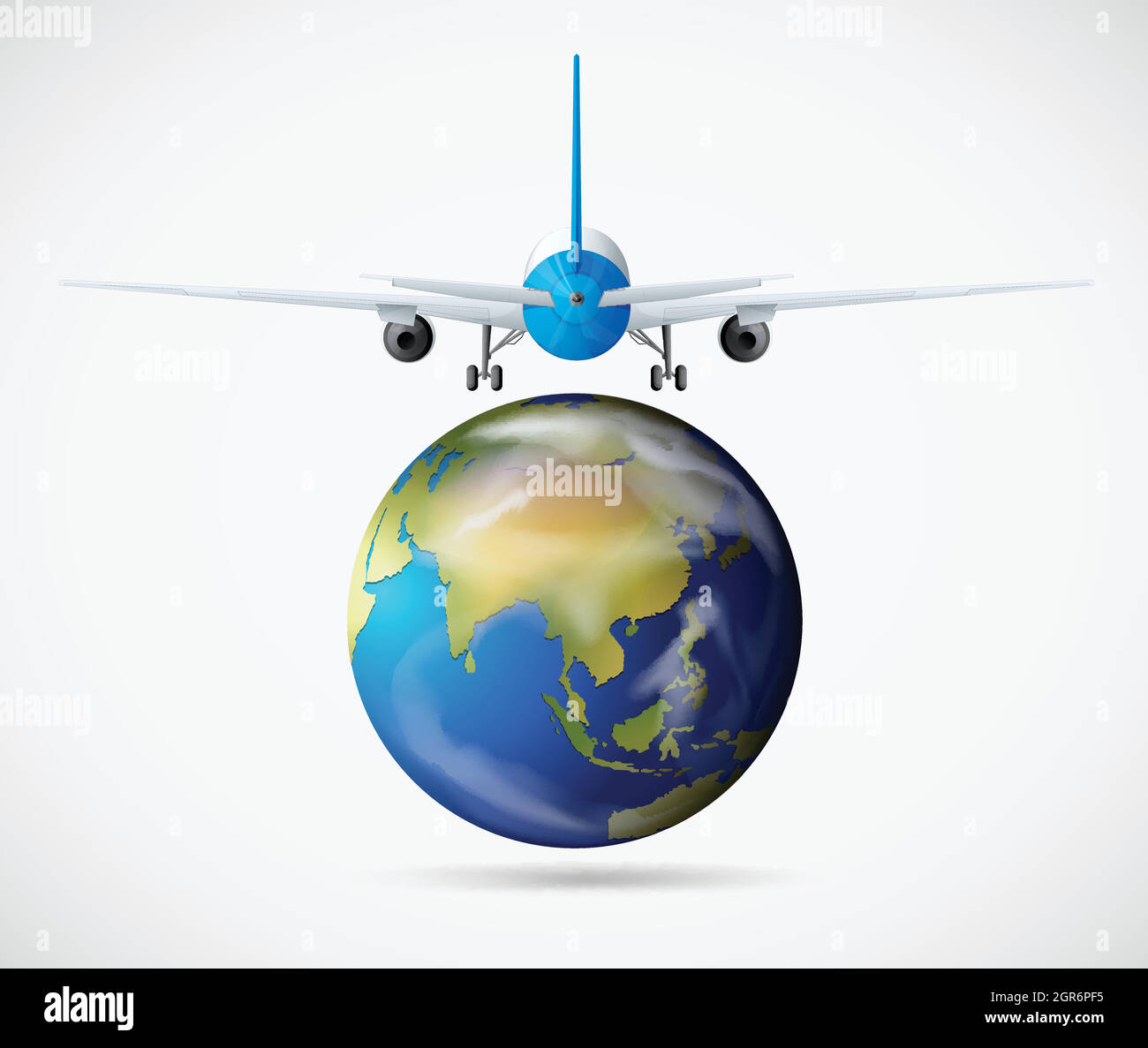 Airplane and earth Stock Vector Images - Alamy