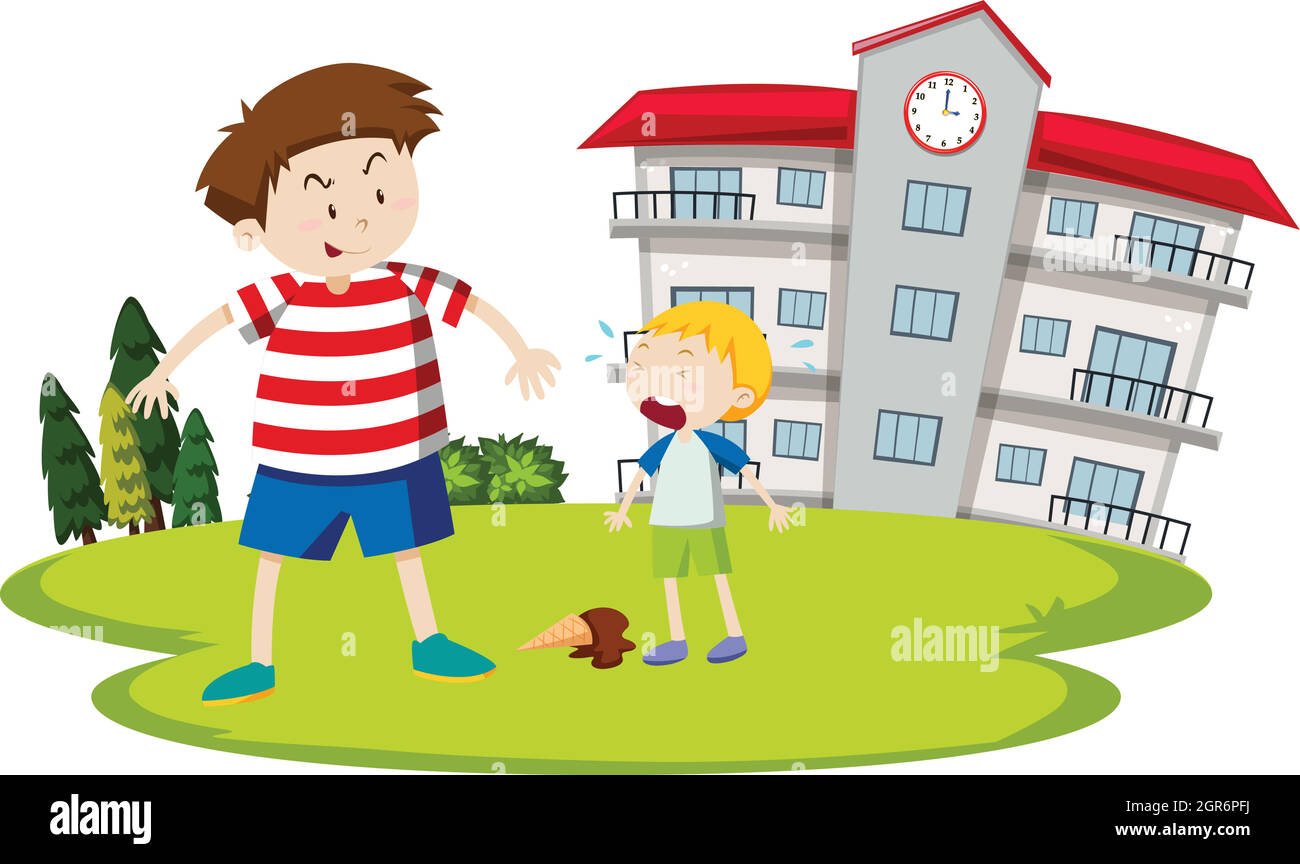 Boy bullying young child Stock Vector Image & Art - Alamy