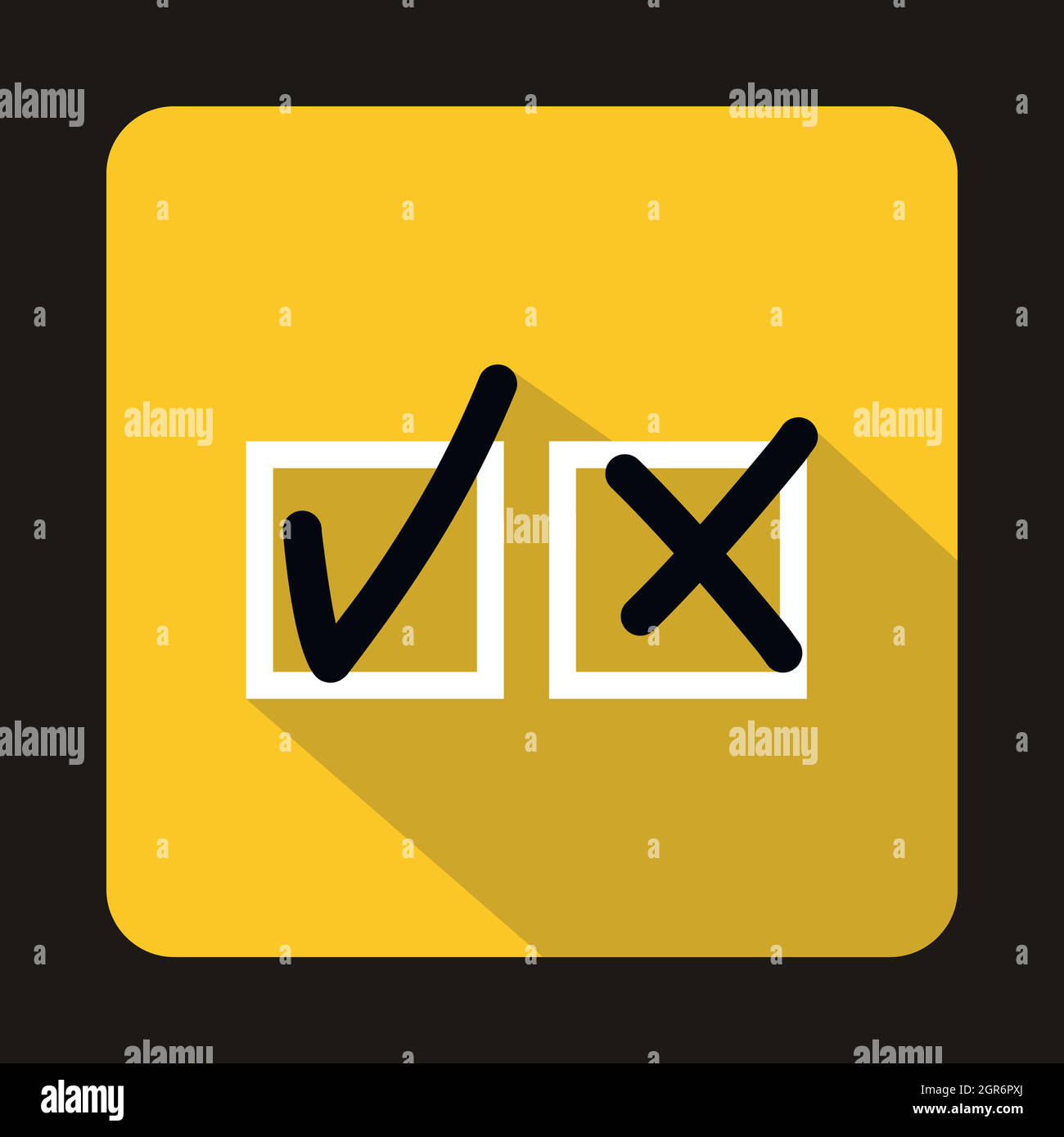 Tick and cross icon, flat style Stock Vector Image & Art - Alamy