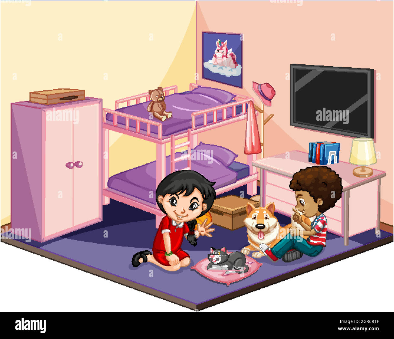 Boy's bedroom cartoon hi-res stock photography and images - Alamy