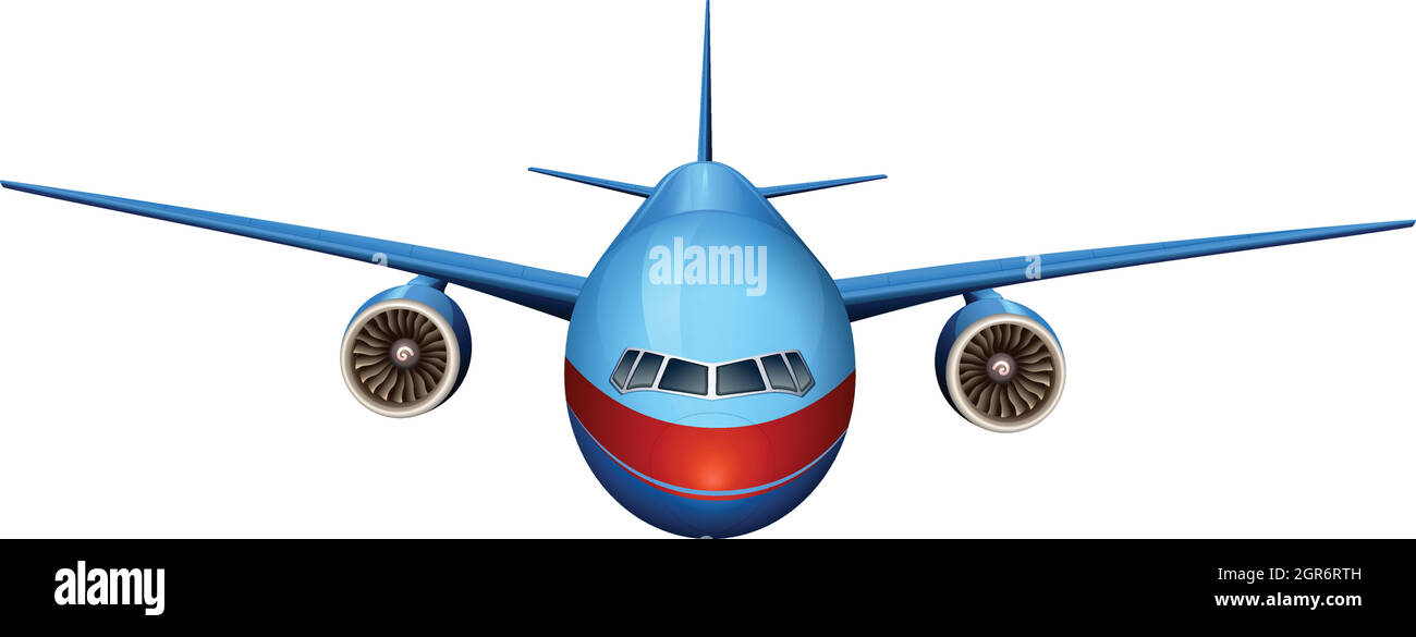 Front view airplane Stock Vector Images - Alamy