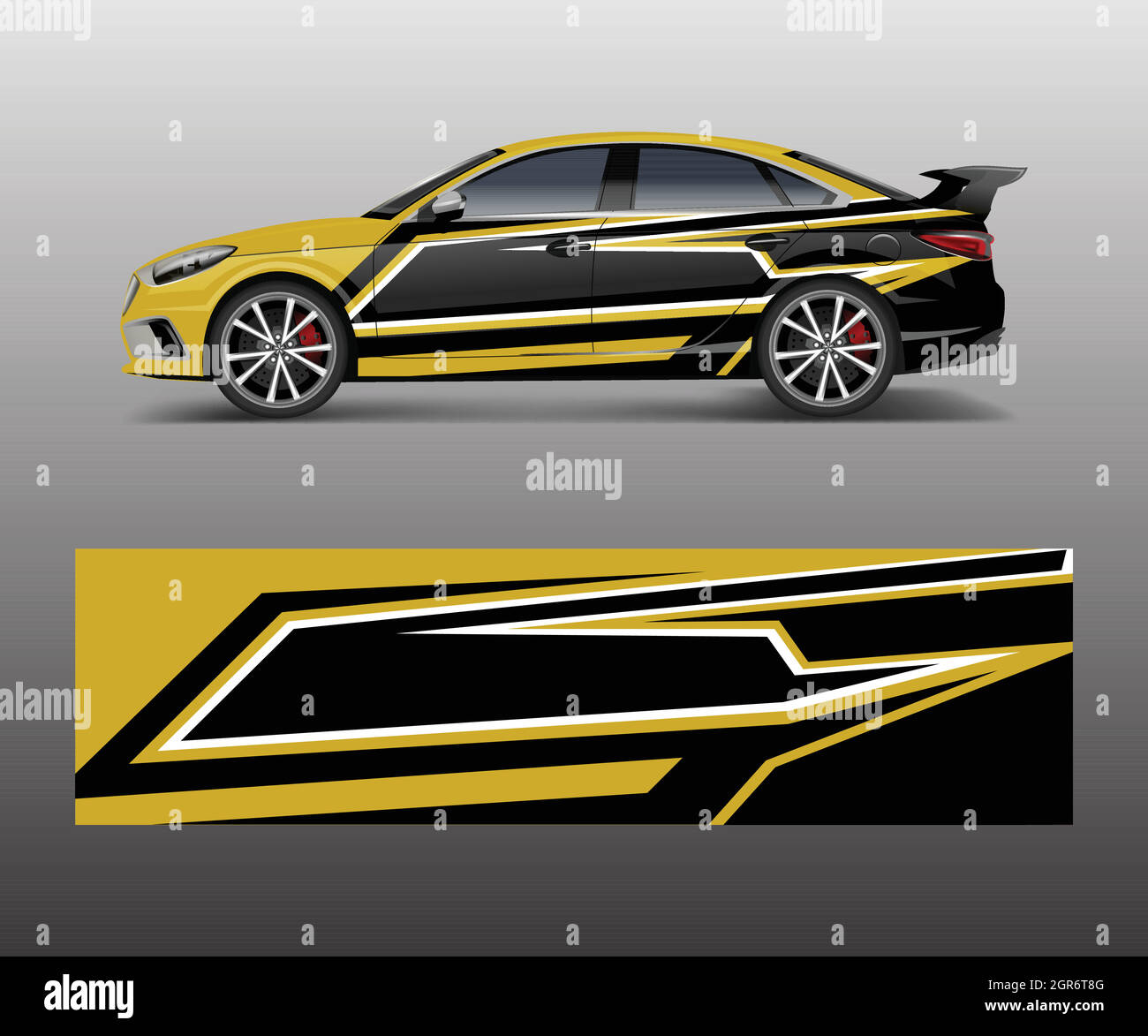 Car decal graphic vector wrap vinyl sticker. Graphic abstract wave ...