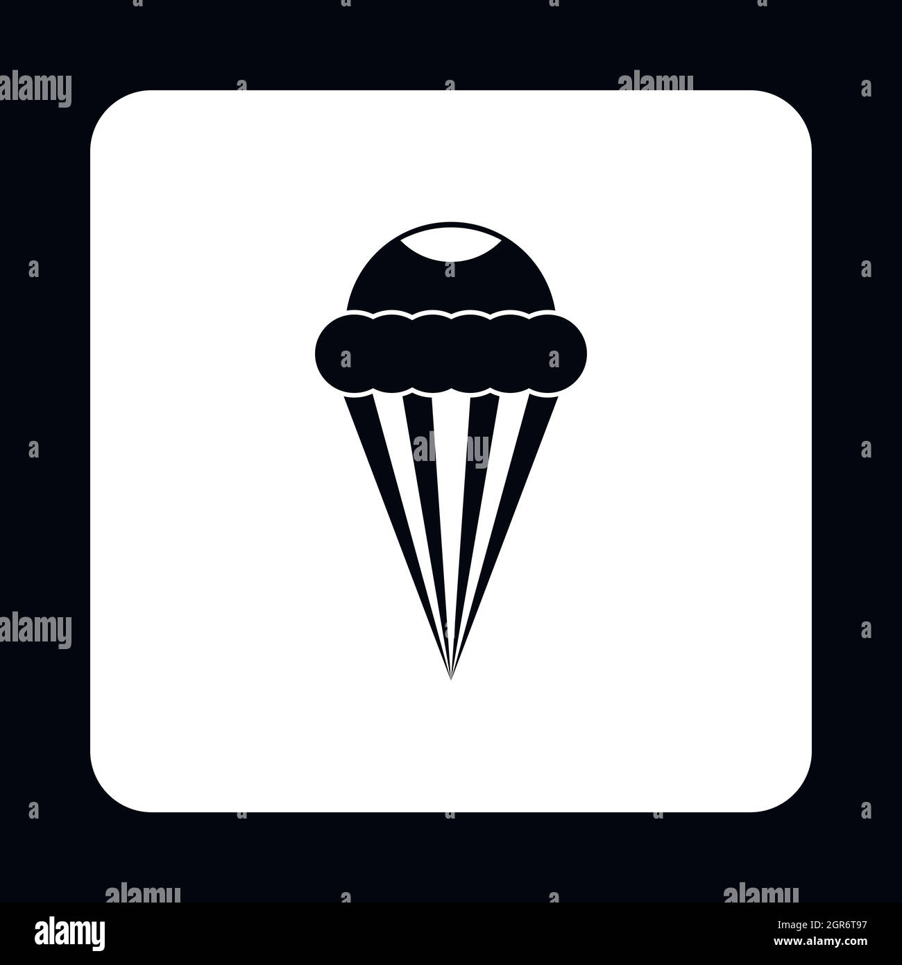 Ice cream cone with frosting icon, simple style Stock Vector Image ...