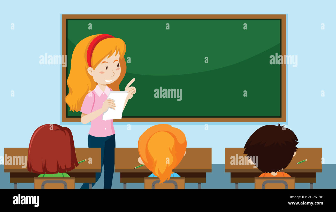 Teacher teaching a class Stock Vector Image & Art - Alamy
