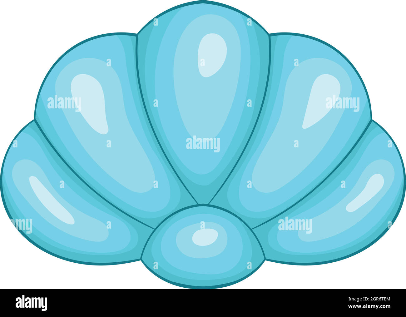 Scallop seashell icon, cartoon style Stock Vector Image & Art - Alamy