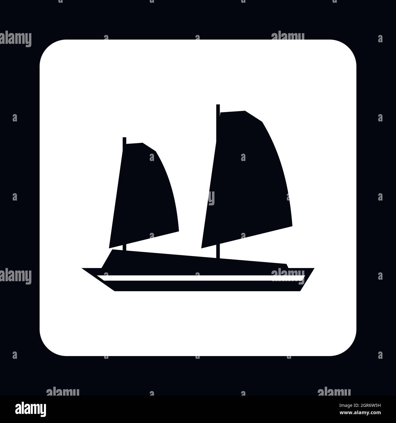 Vietnamese junk boat icon, simple style Stock Vector Image & Art - Alamy