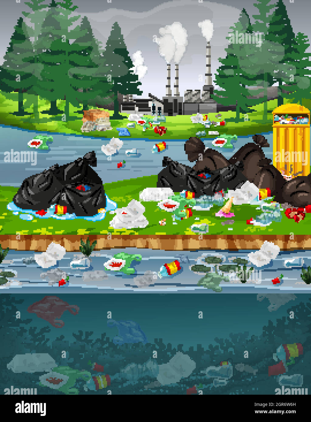 Water Pollution Pictures Animated