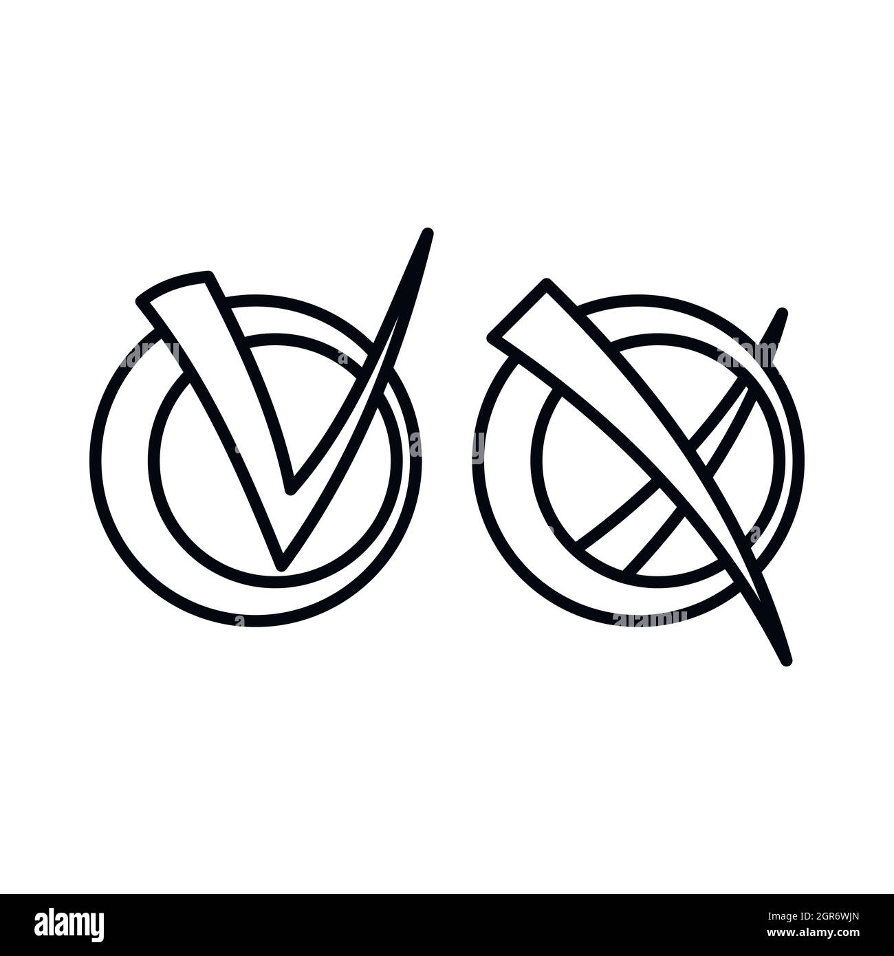 Check cross marks icon Stock Vector Images - Alamy