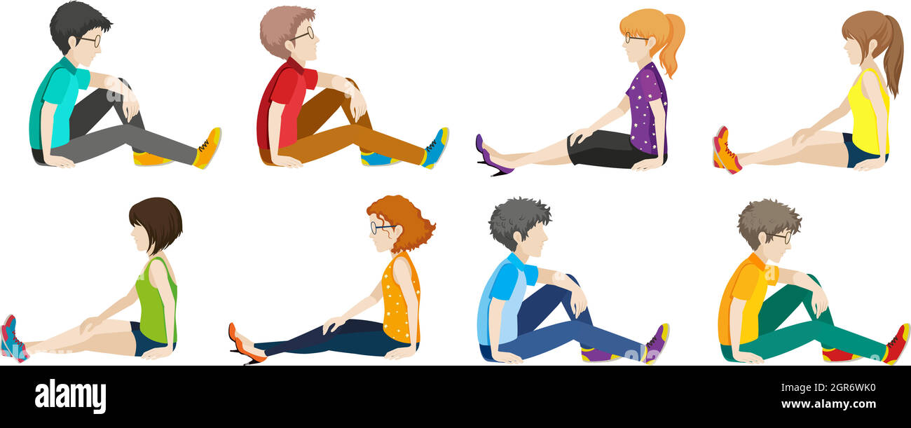 Man sitting shirt Stock Vector Images - Alamy