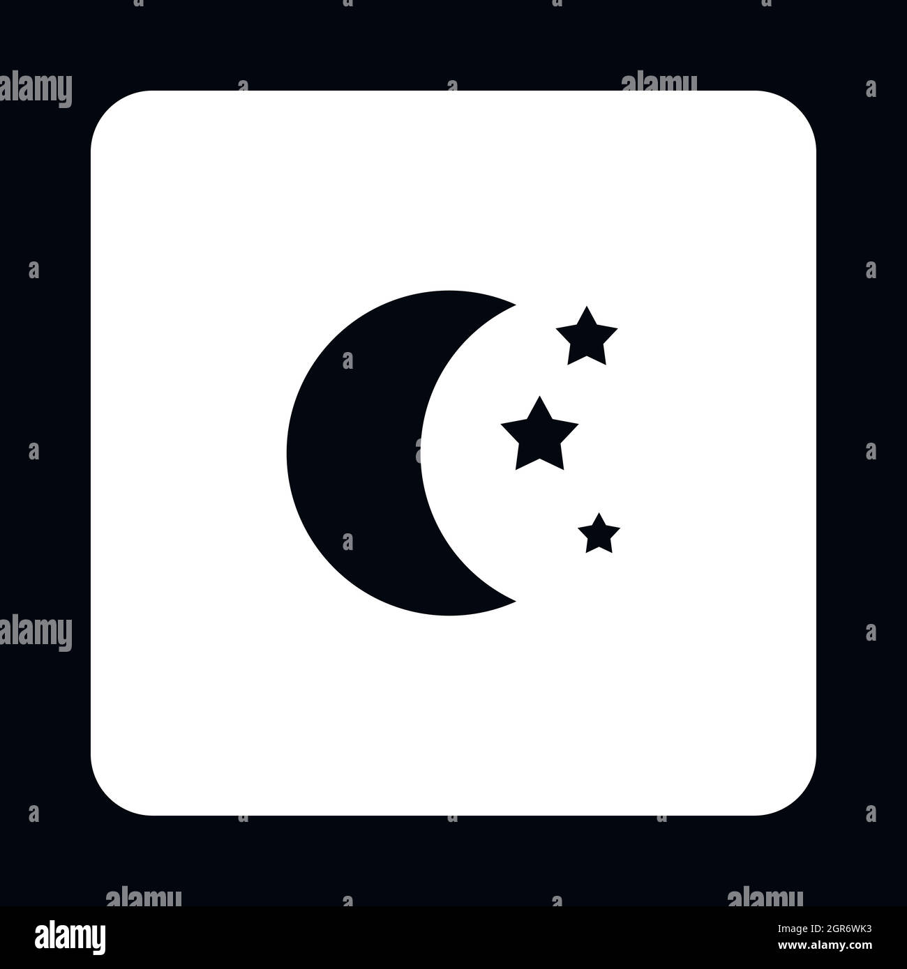 Black and white moon card Stock Vector Images - Alamy