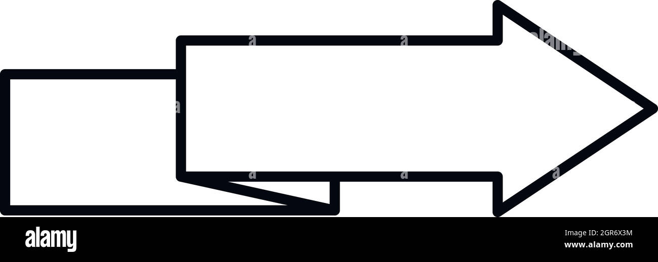 Origami right arrow icon, outline style Stock Vector Image & Art - Alamy