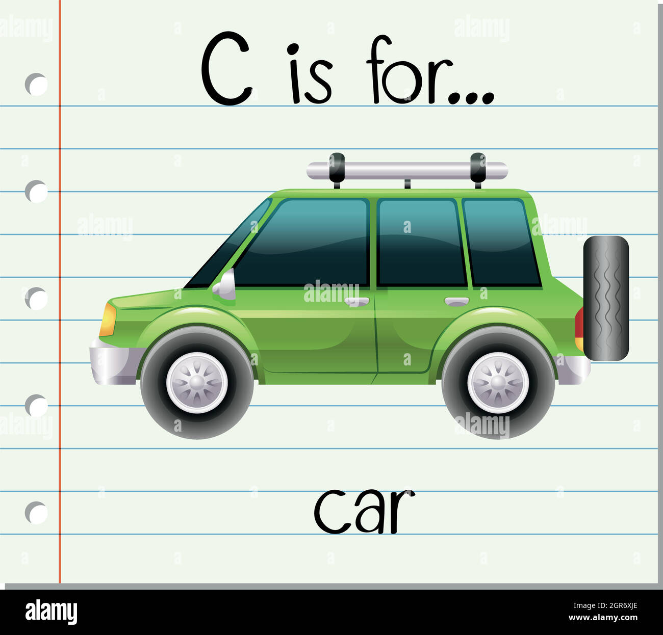 Flashcard letter C is for car Stock Vector Image & Art - Alamy