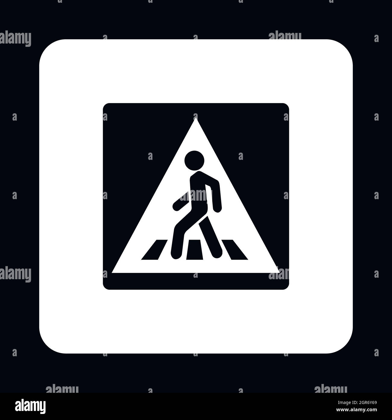 Sign Pedestrian Crossing Icon Simple Style Stock Vector Image And Art Alamy