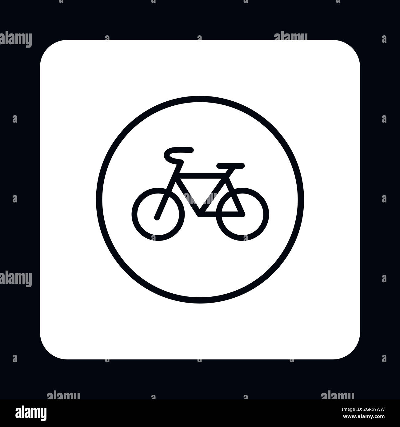 Sign bike icon, simple style Stock Vector Image & Art - Alamy