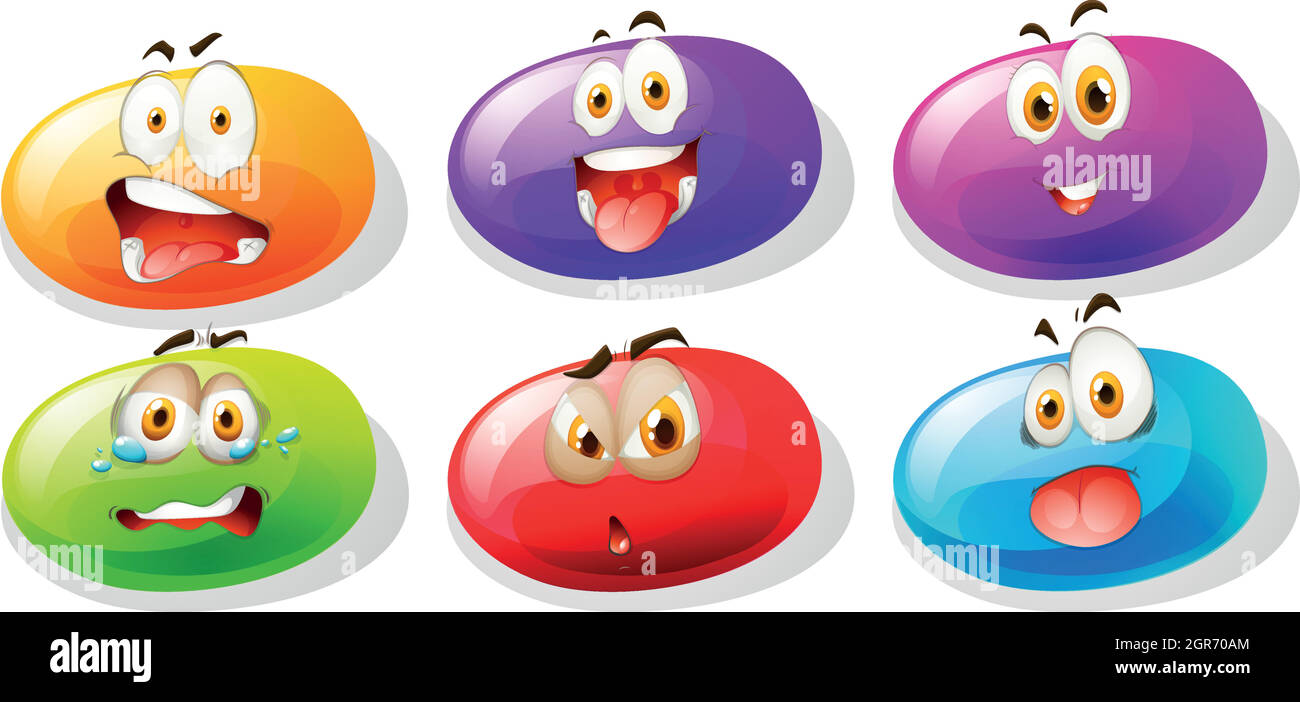 Jelly Beans With Faces Stock Vector Image And Art Alamy