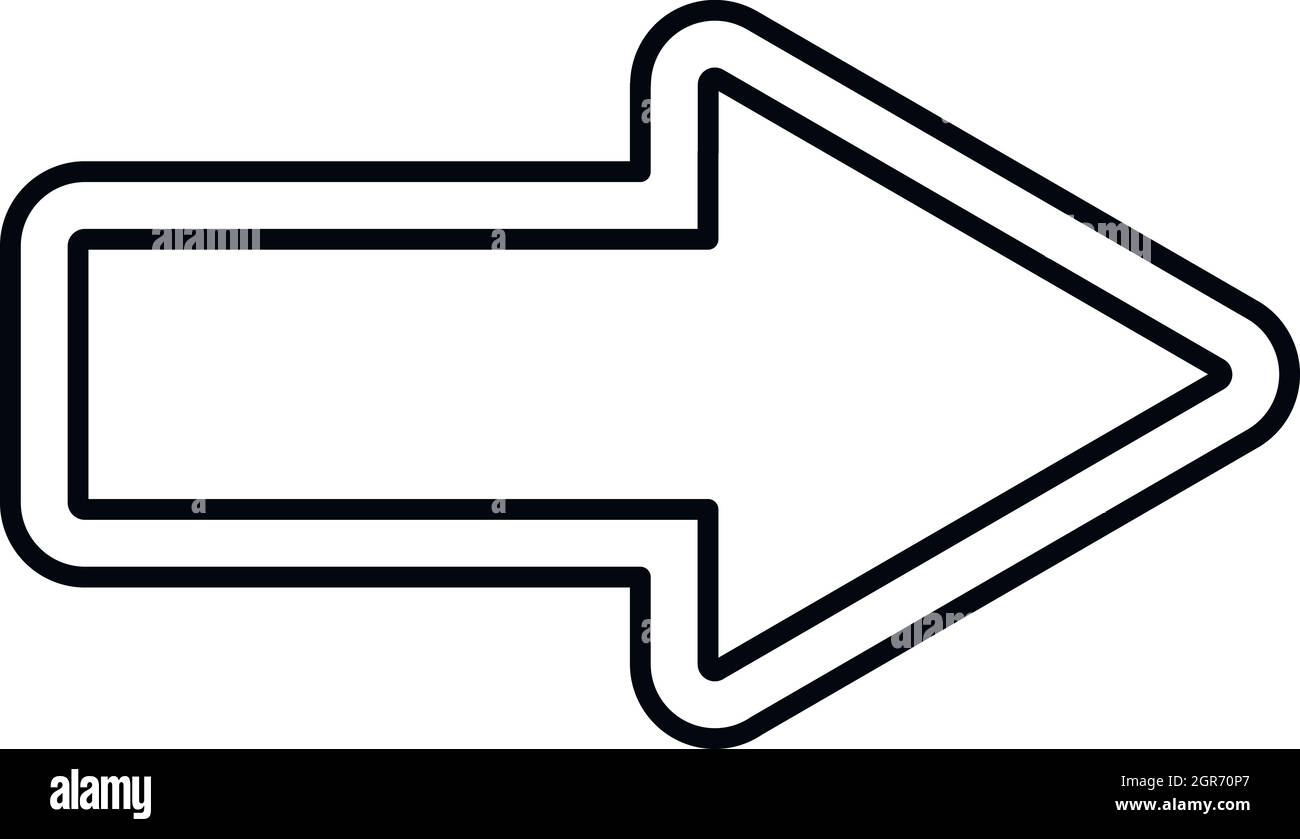 Right arrow icon, outline style Stock Vector Image & Art - Alamy
