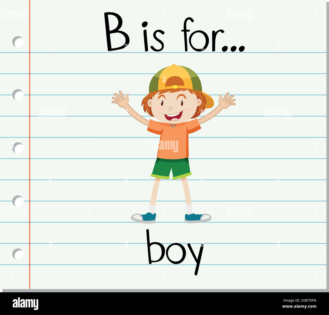 Flashcard letter B is for boy Stock Vector Image & Art - Alamy