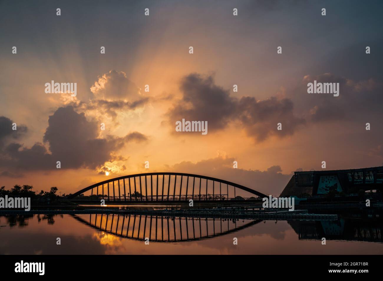 Epic View Of Taiwan. Landscape Sunset Golden Hour Moment Stock Photo ...