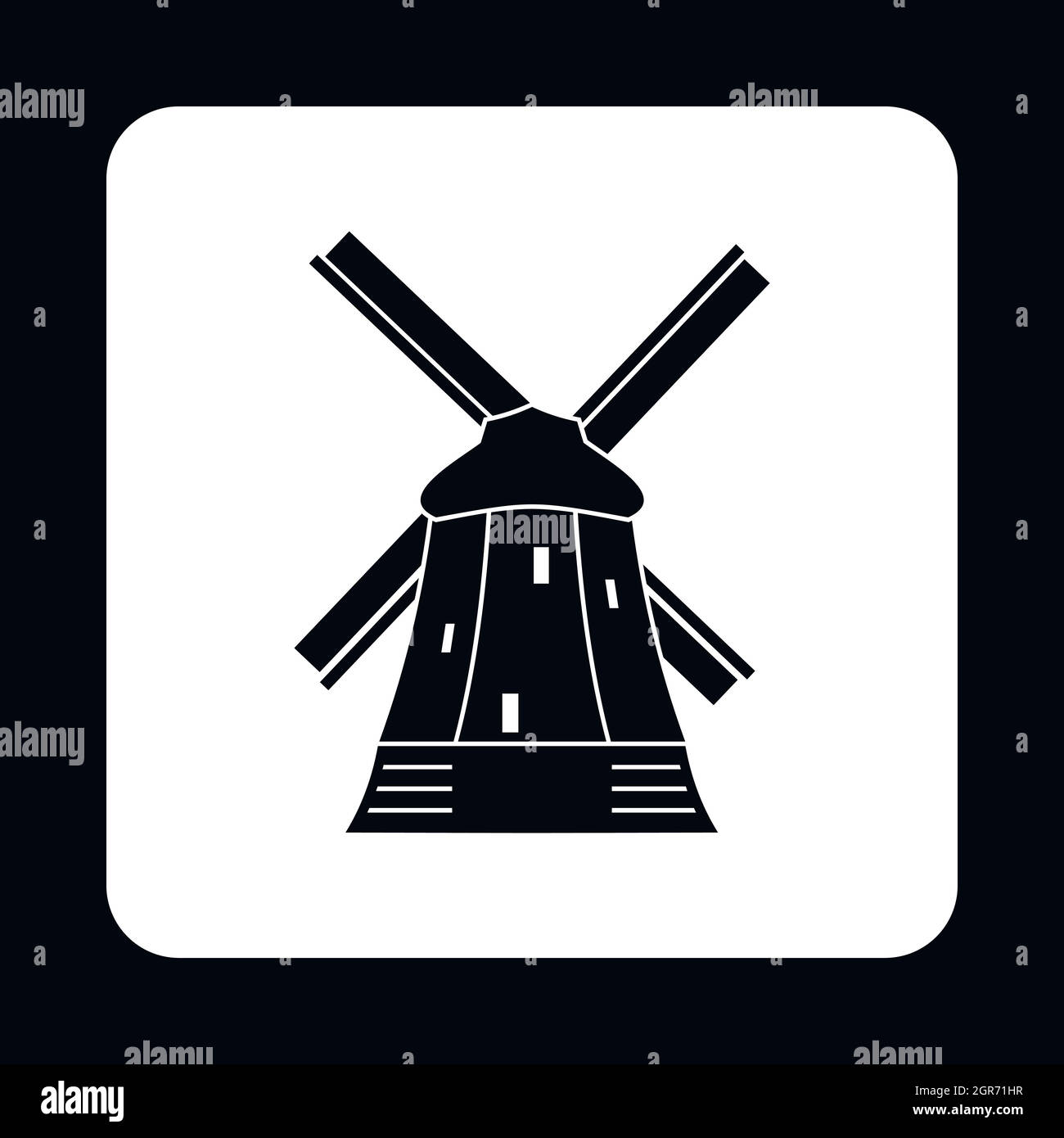 Vintage windmill in rural Stock Vector Images - Alamy