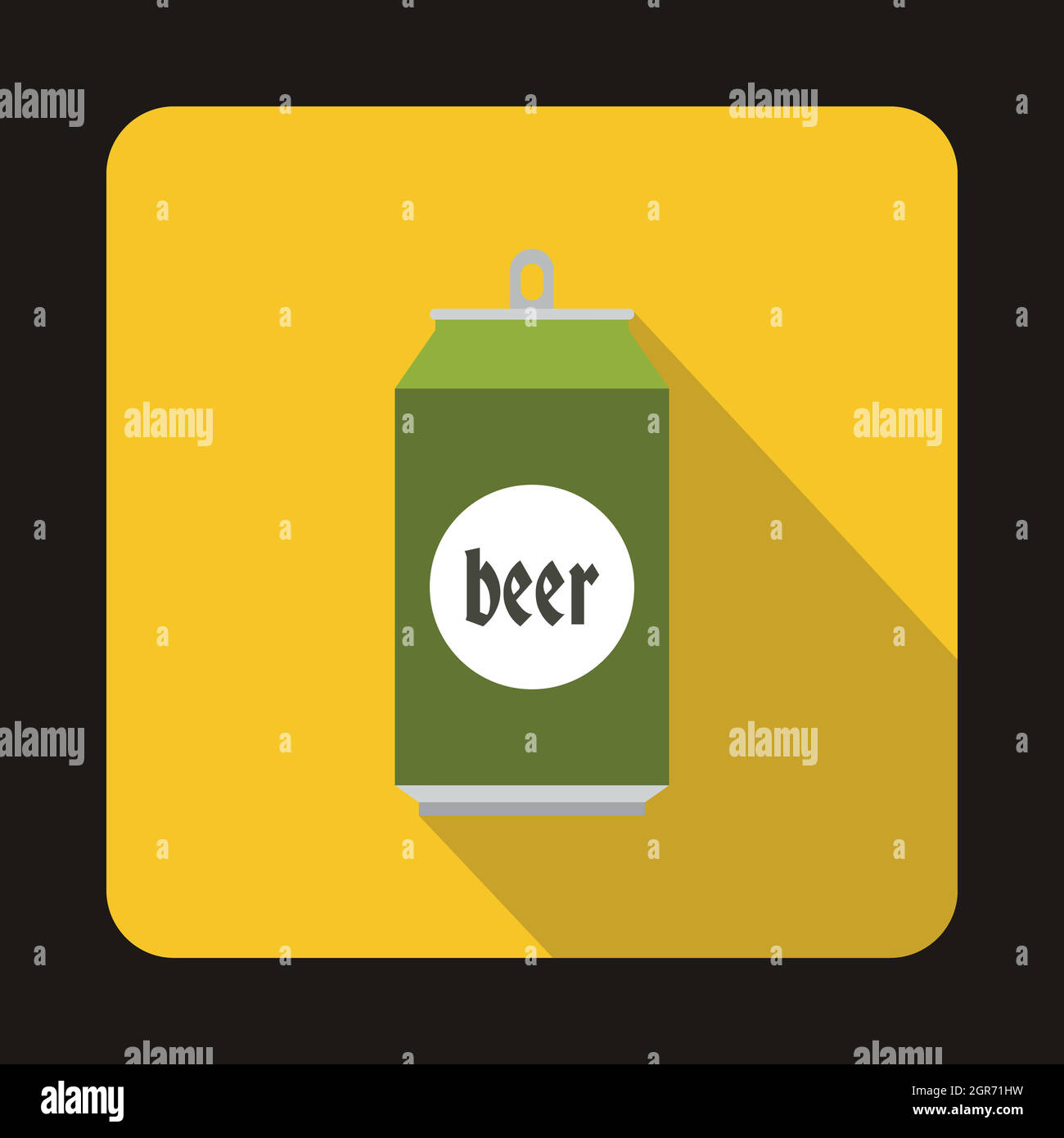 Beer can icon, flat style Stock Vector Image & Art - Alamy