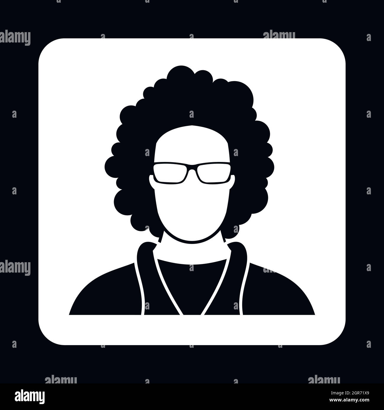 Male afro avatar icon, simple style Stock Vector Image & Art - Alamy