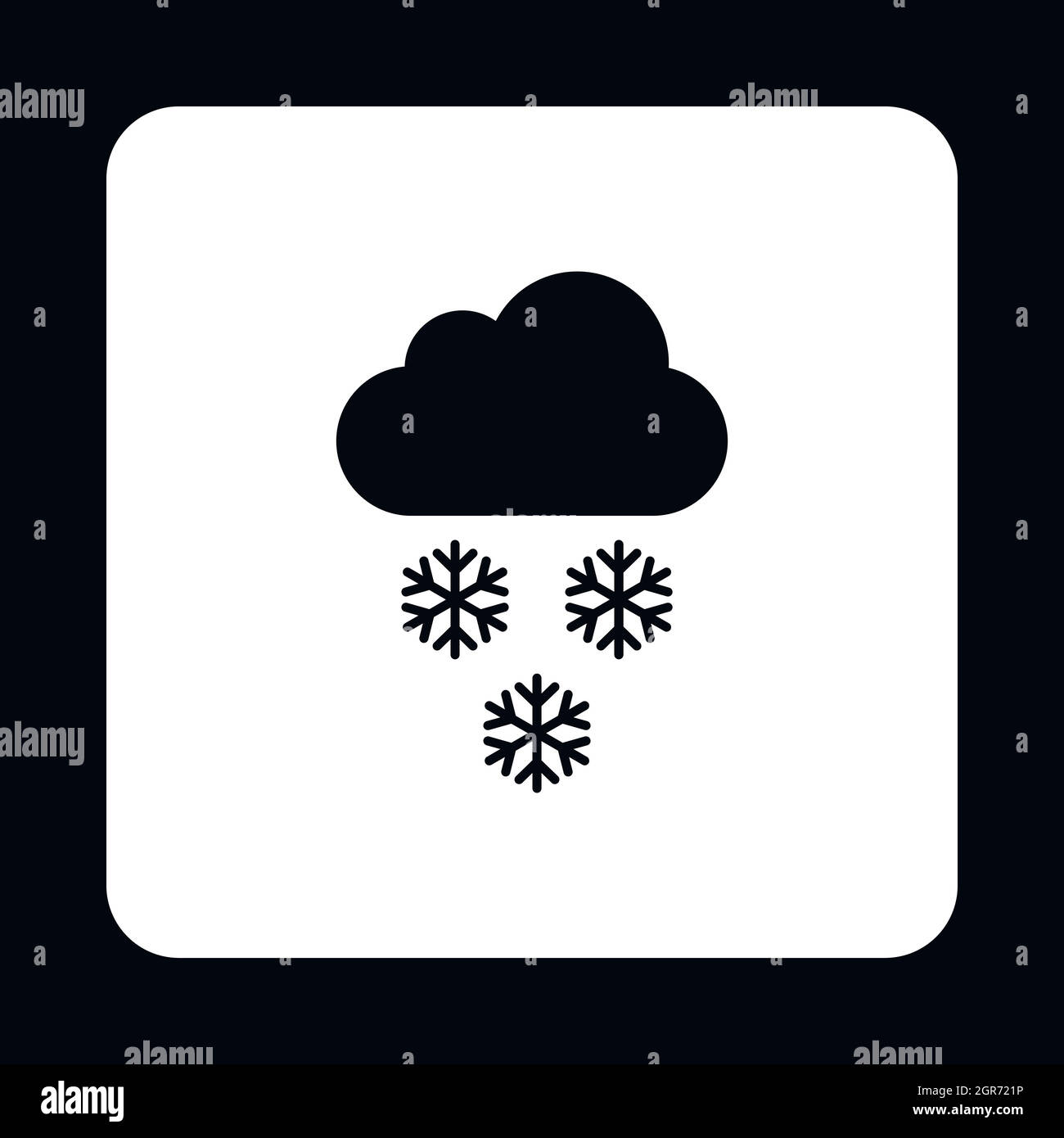 Cloud and snowflakes icon, simple style Stock Vector Image & Art - Alamy