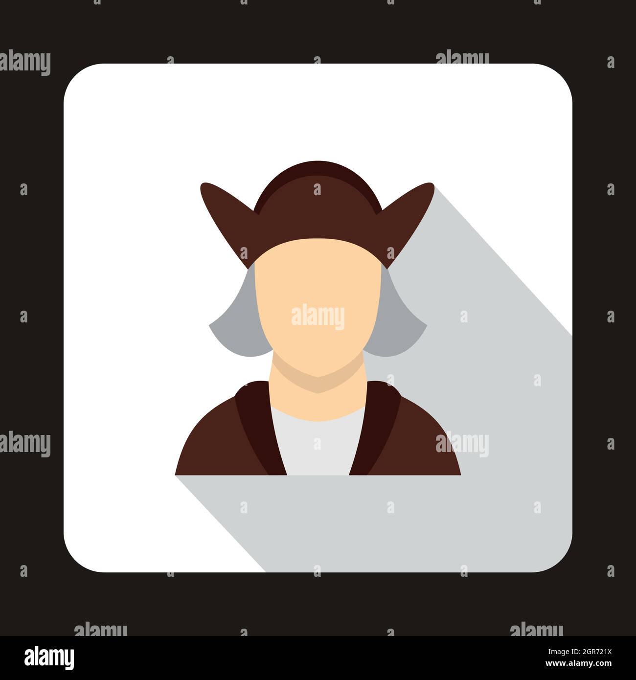 Christopher Columbus icon, flat style Stock Vector Image & Art - Alamy