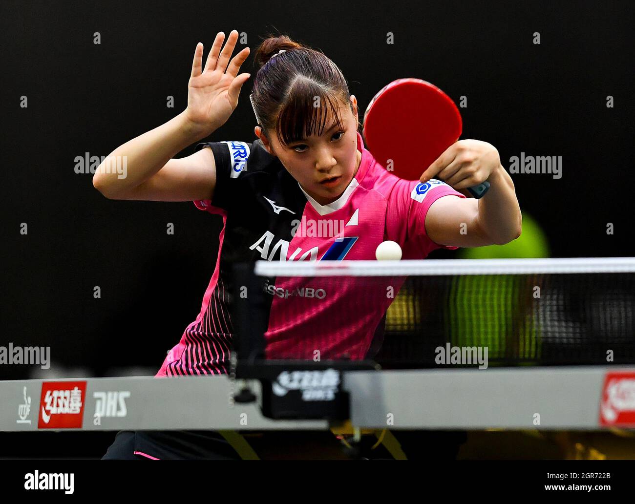 Doha, Qatar. 30th Sep, 2021. Nagasaki Miyu of Japan competes against ...