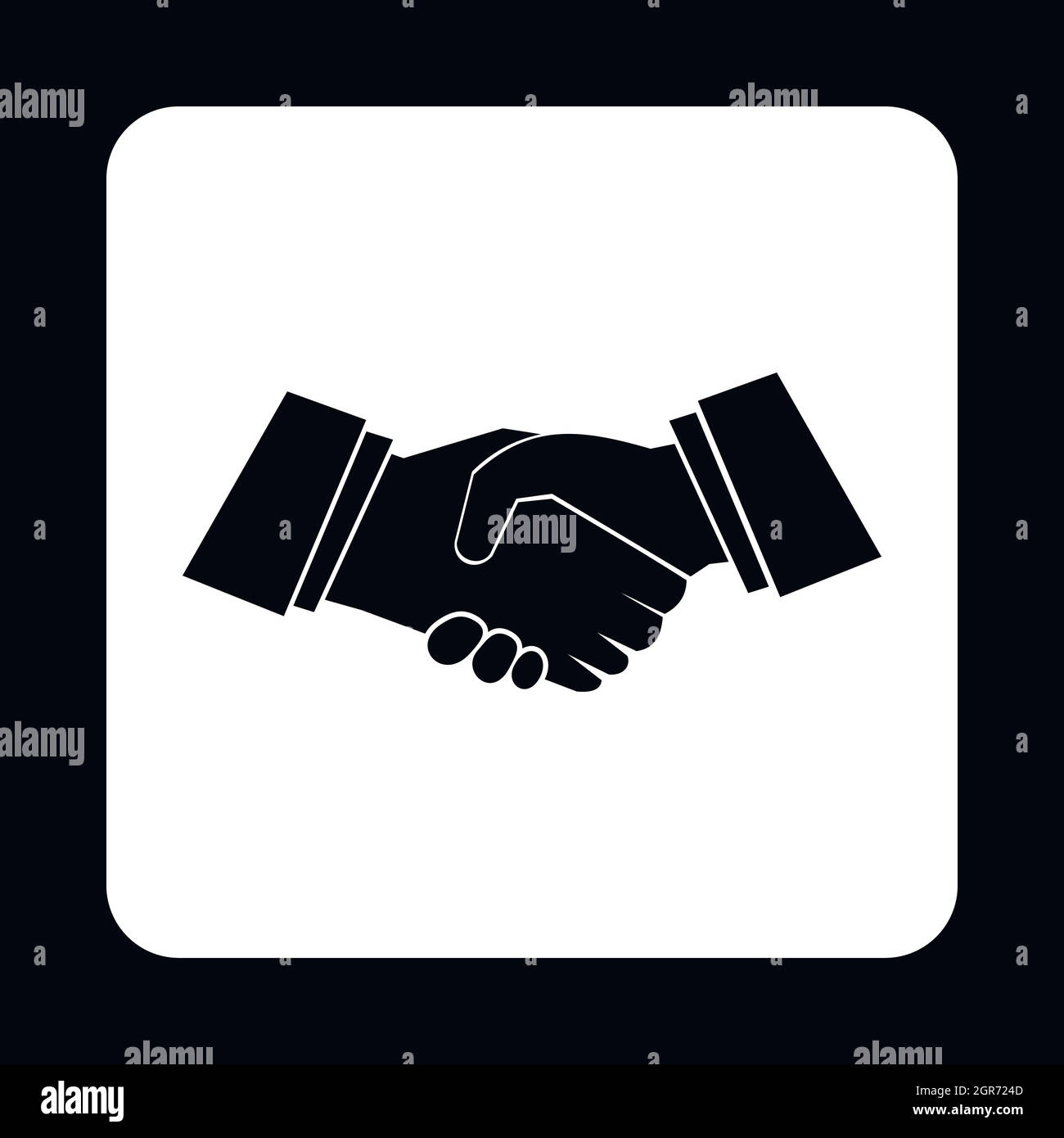 Handshake icon in simple style Stock Vector Image & Art - Alamy