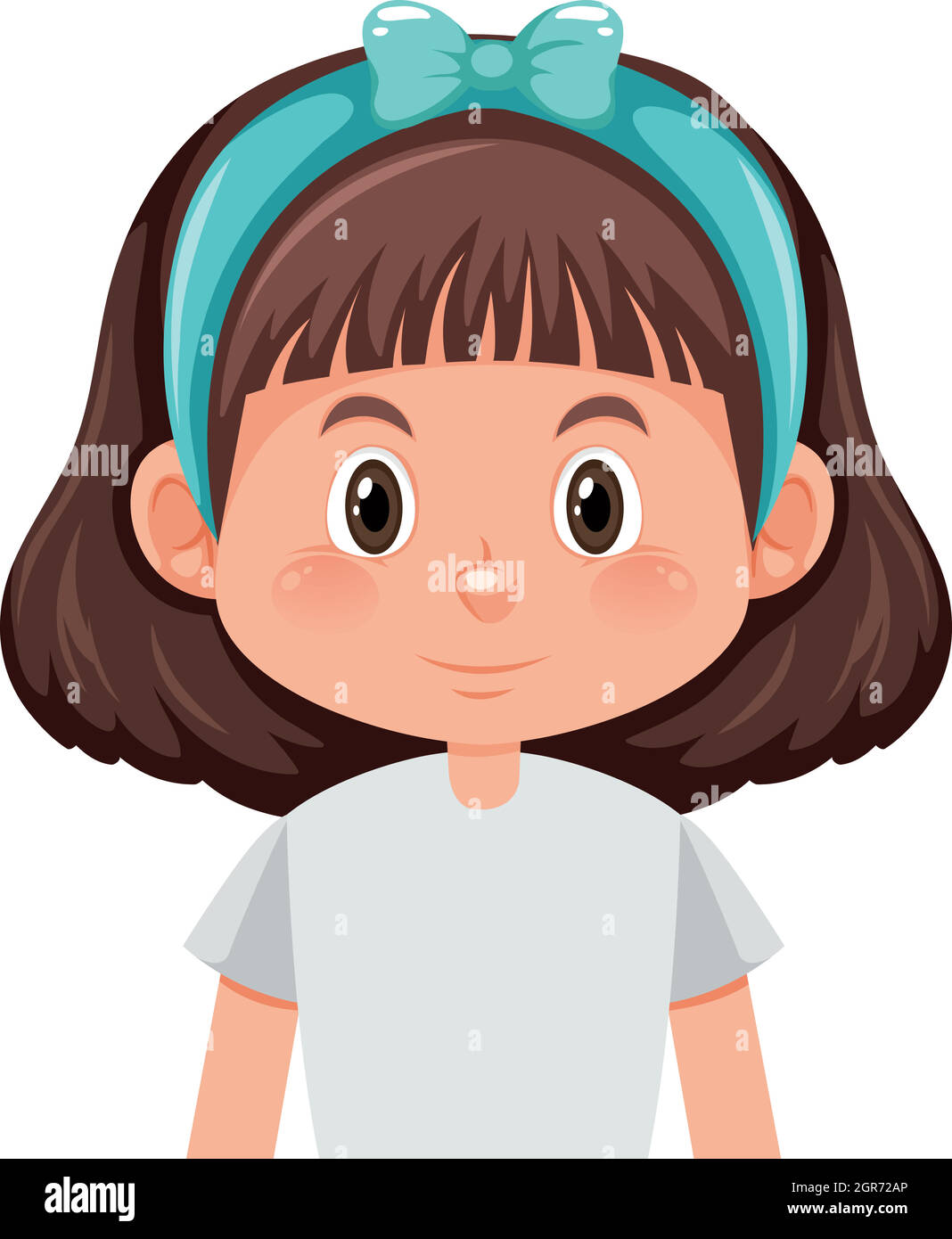 A Brunette Girl Character Stock Vector Image And Art Alamy