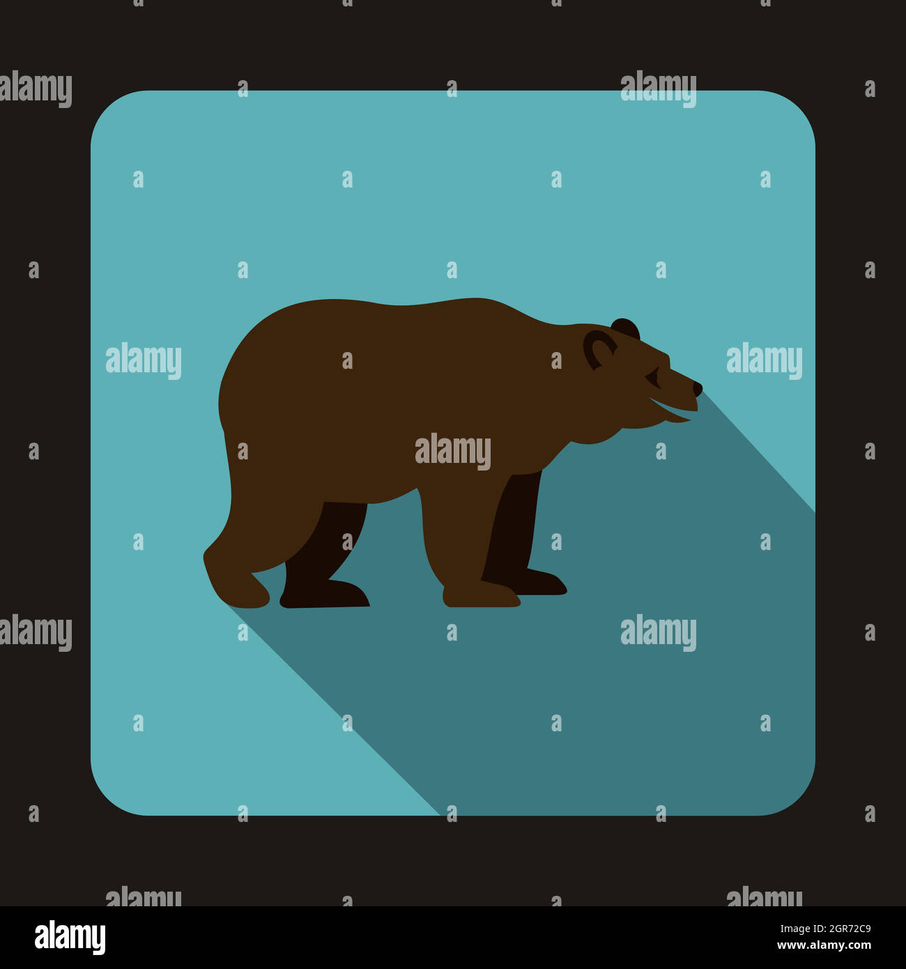 Brown bear walking Stock Vector Images - Alamy