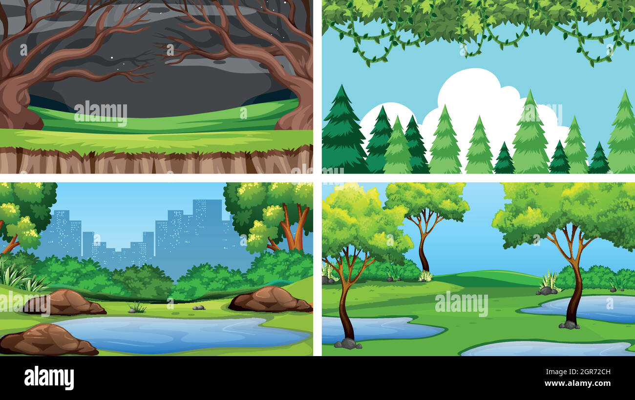 Set of scenes in nature setting Stock Vector Image & Art - Alamy