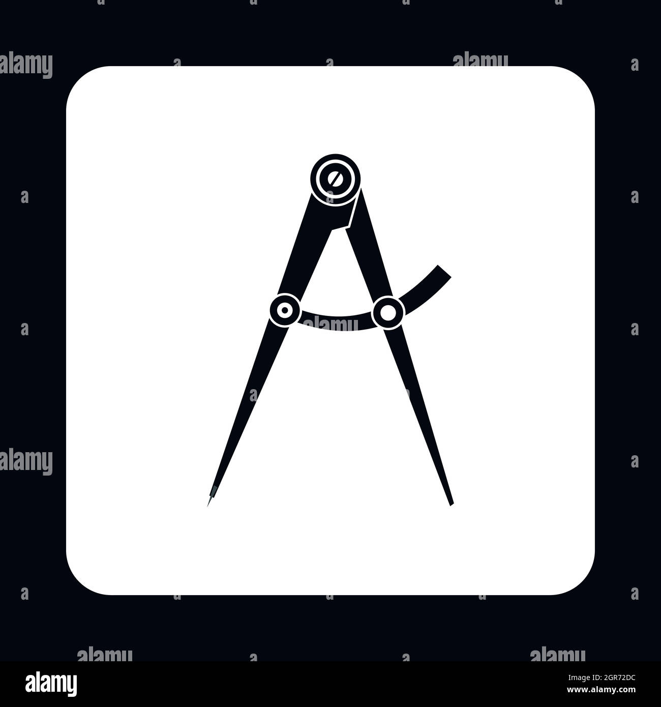 Geometric compass icon vector Stock Vector Images - Alamy