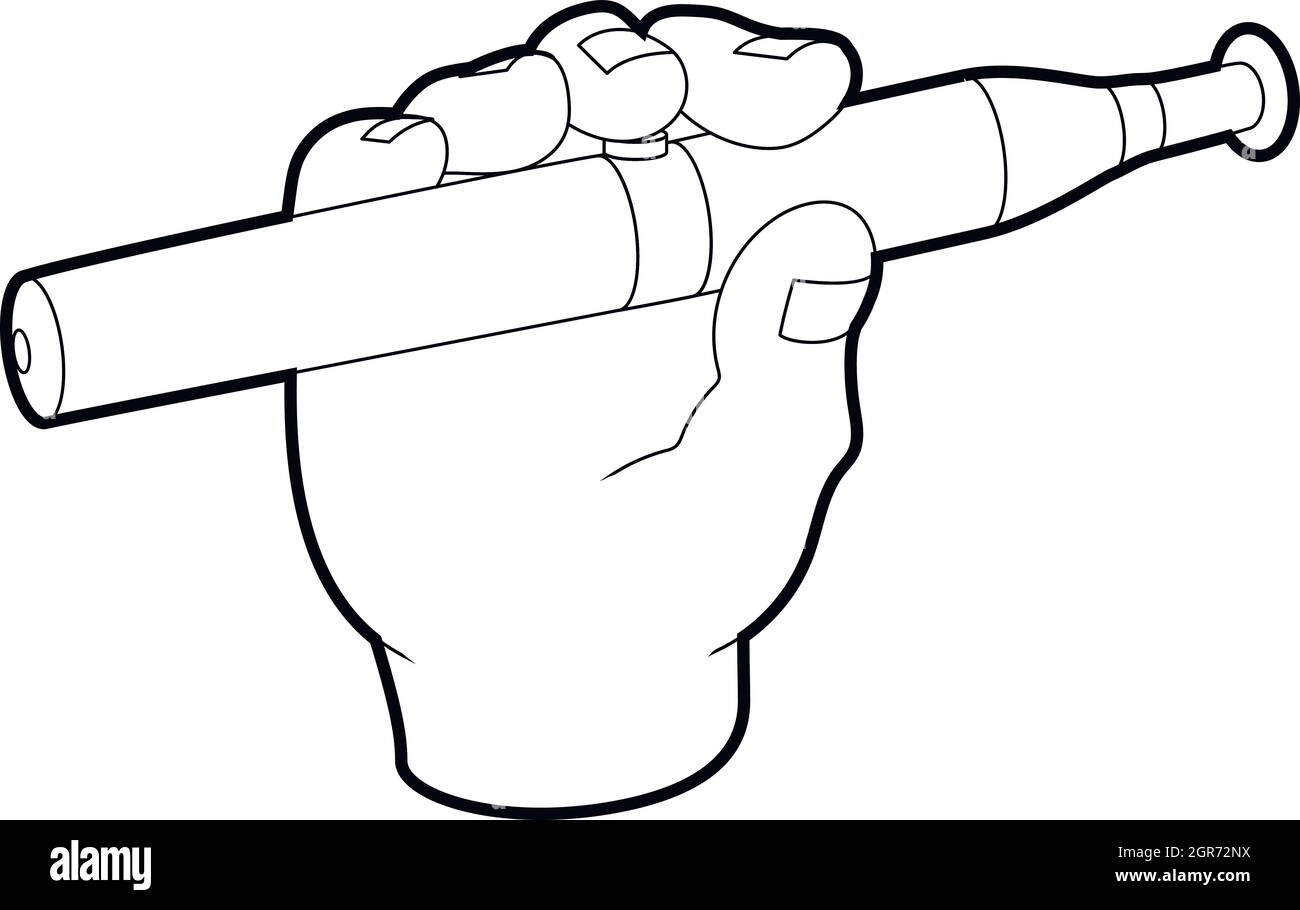 Electronic cigarette hand Stock Vector Images - Alamy
