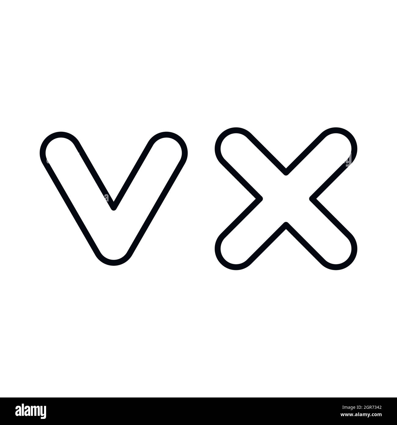 Web vote icon outline Cut Out Stock Images & Pictures - Alamy