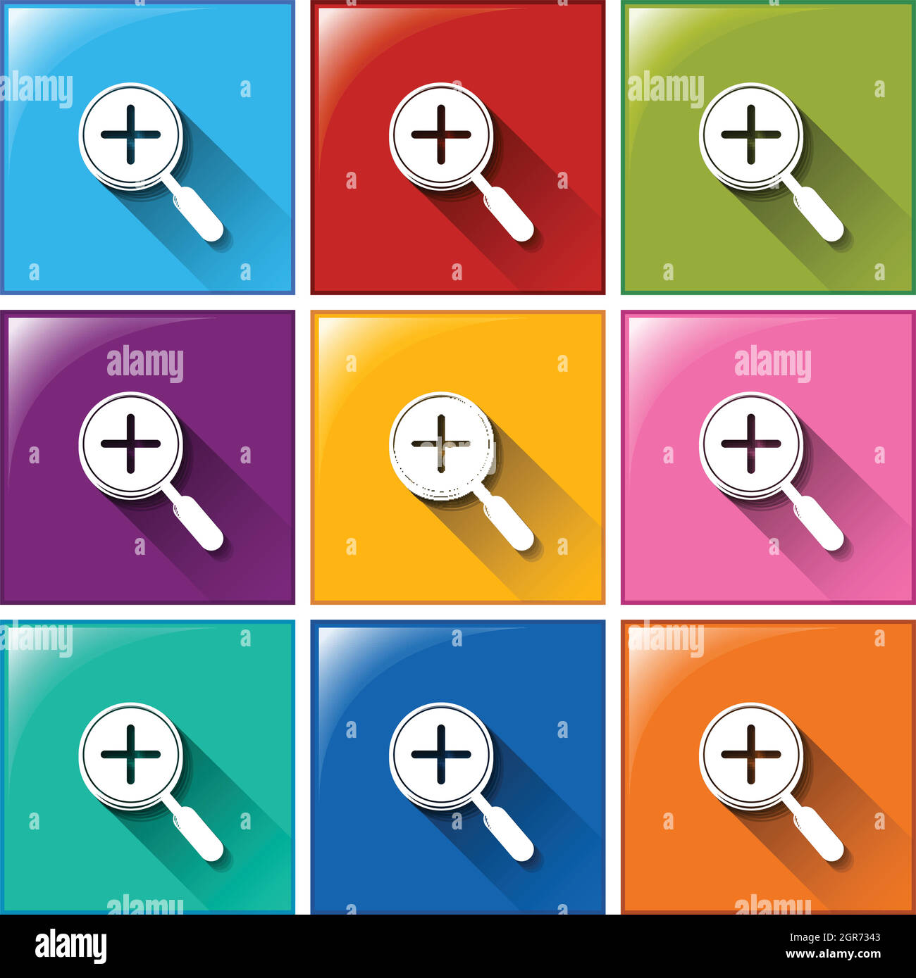 Plus icons Stock Vector Images - Alamy