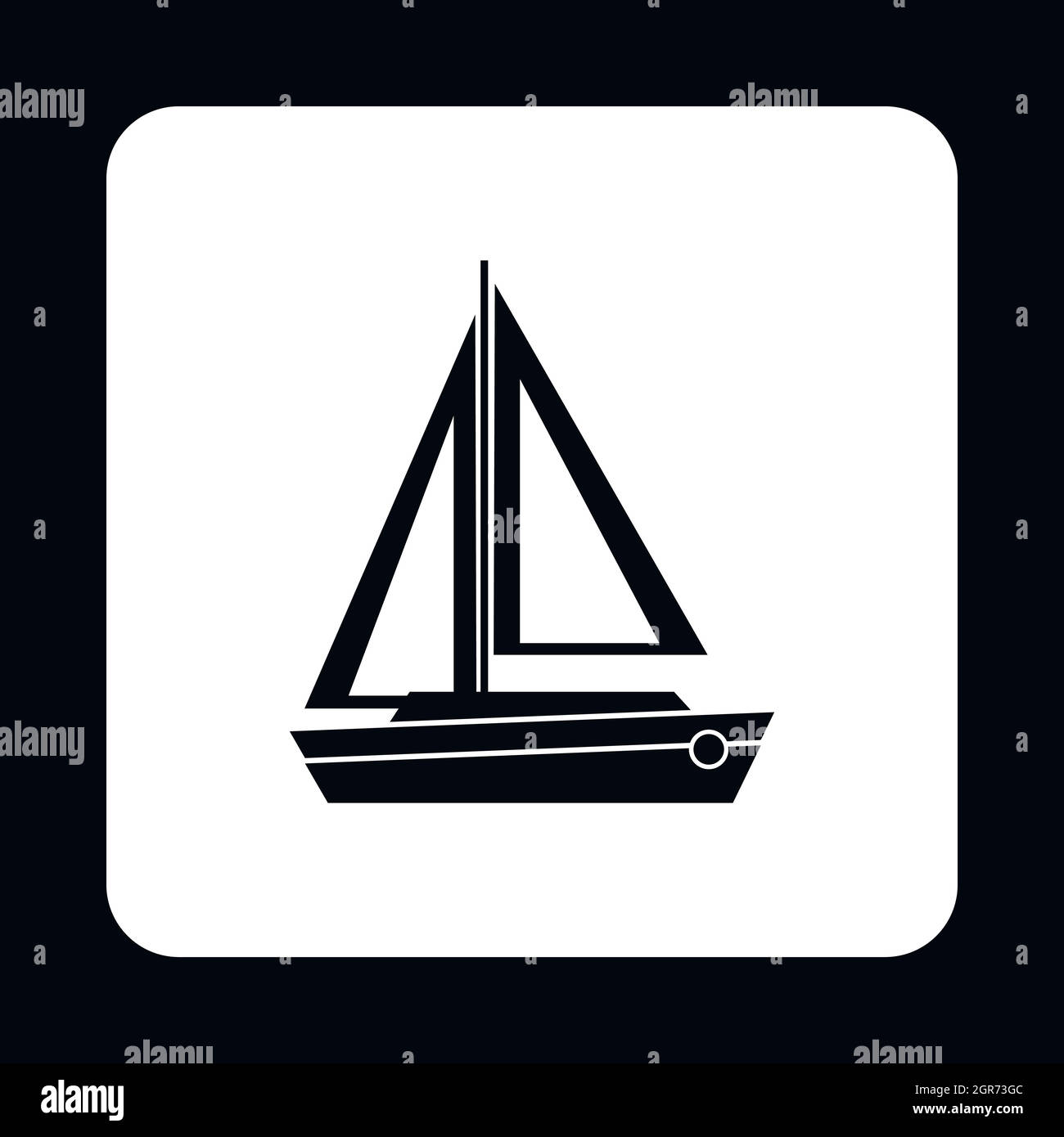 Two sails boat Stock Vector Images - Alamy
