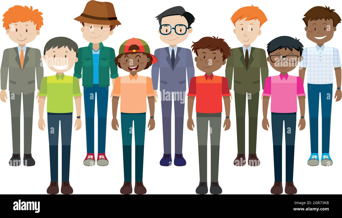 Middle aged men standing Stock Vector Image & Art - Alamy